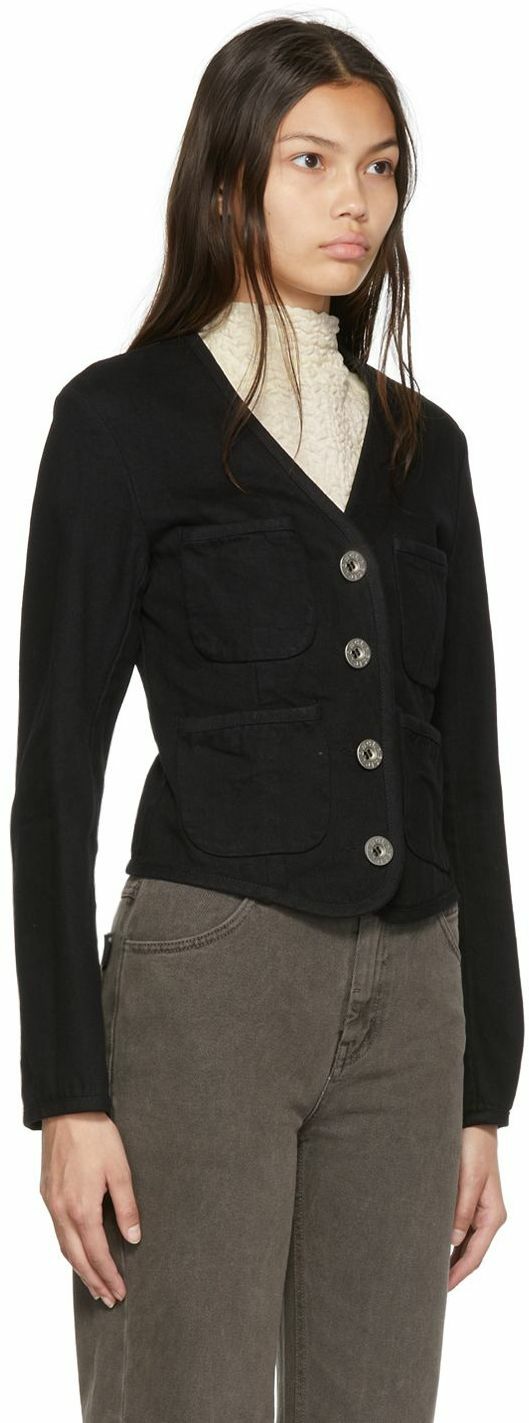 LOW CLASSIC Black Short Denim Jacket Low Classic