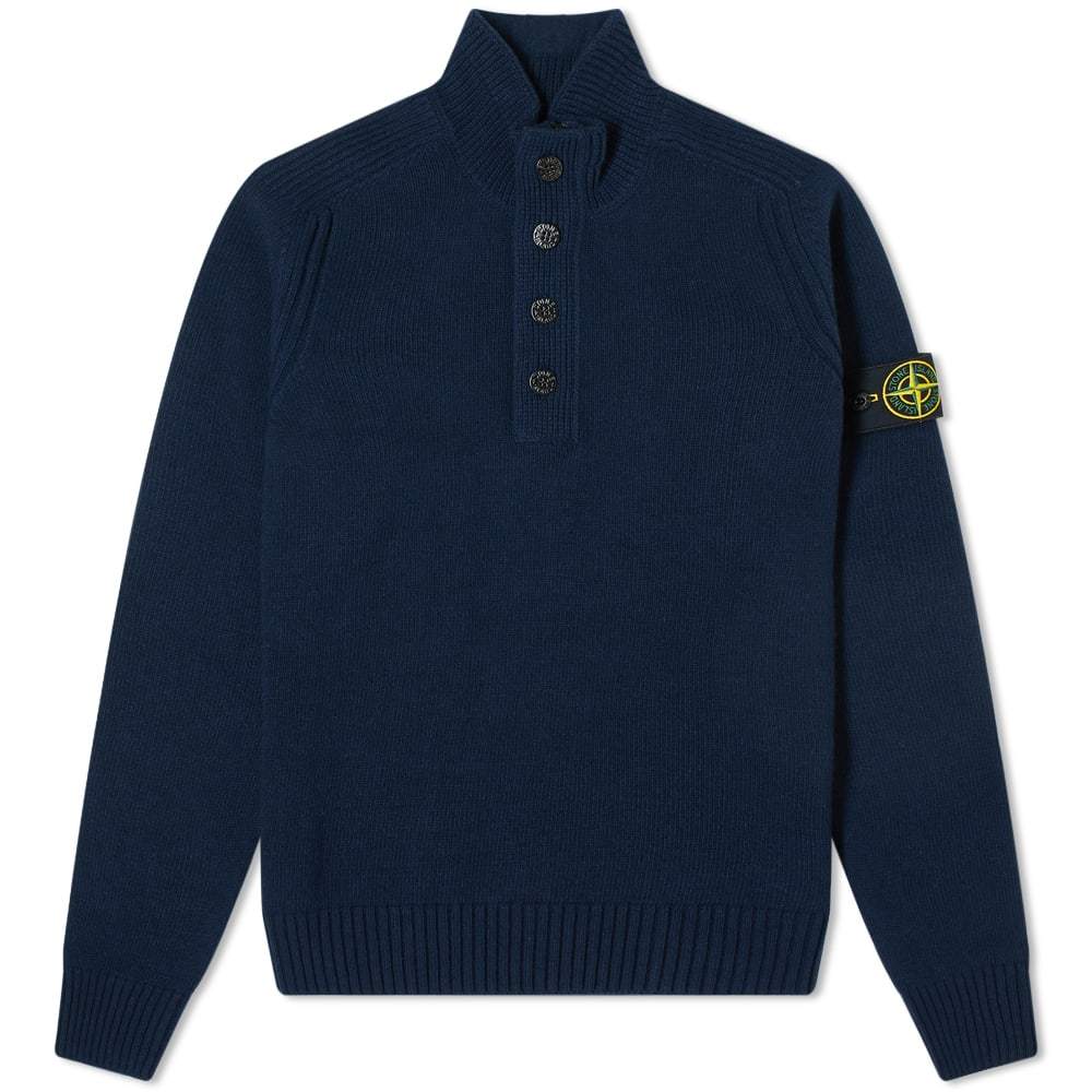 Stone Island Button Funnel Neck Crew Knit Stone Island