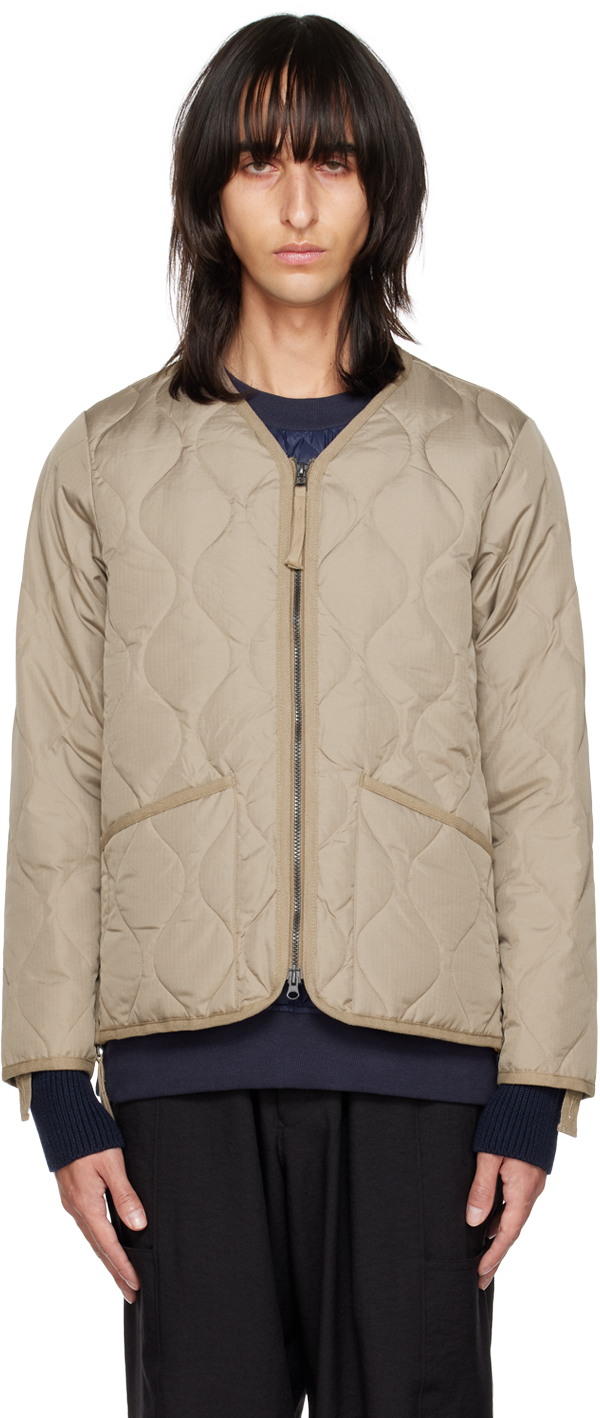 TAION Tan Military Down Jacket Taion Extra