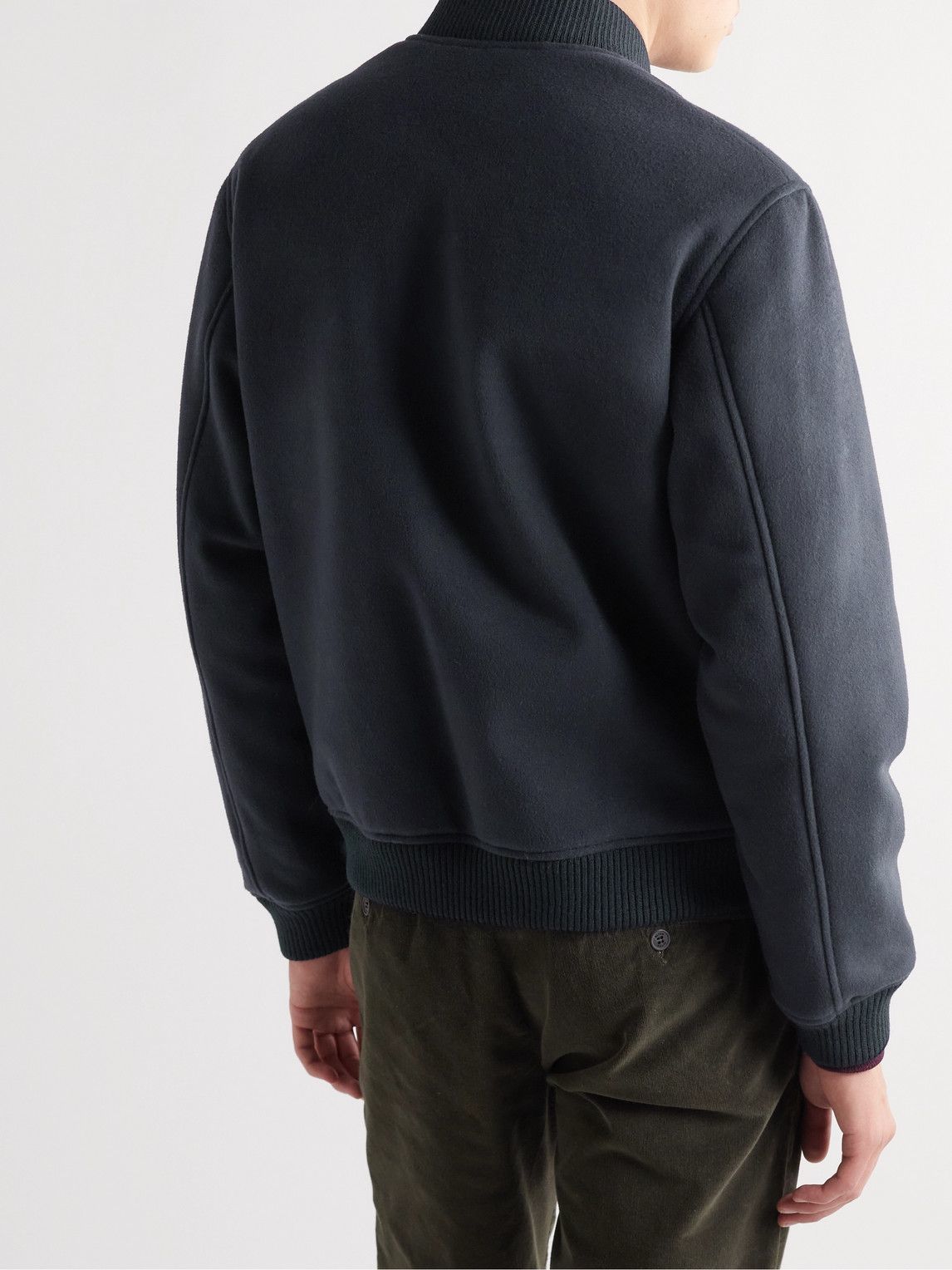Altea - Virgin Wool-Blend Bomber Jacket - Blue Altea
