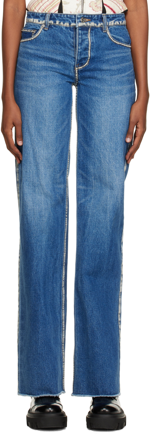 We11done Blue Worn Jeans We11done