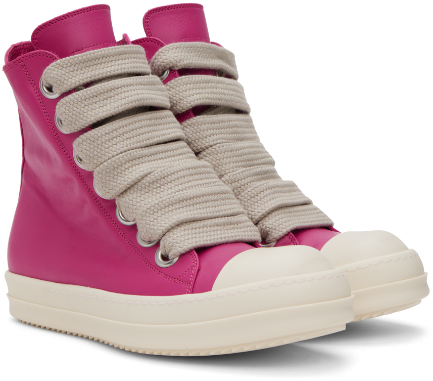 Rick Owens Pink Zip-Up Sneakers Rick Owens