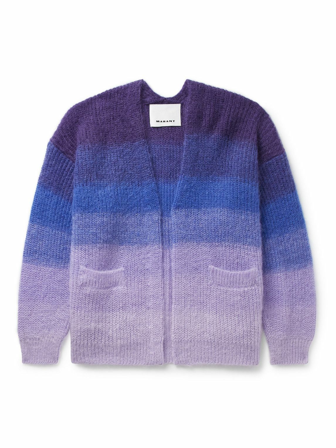 Isabel Marant - Ombré Brushed Mohair-Blend Cardigan - Purple Isabel Marant