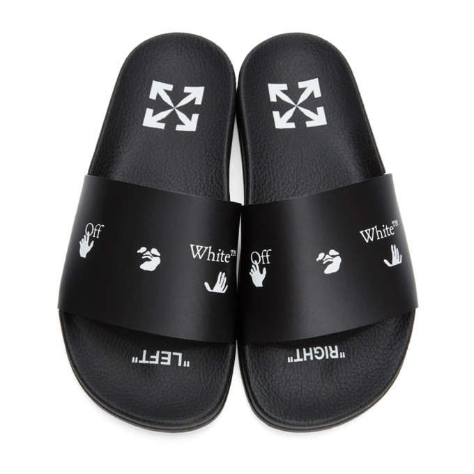 Off-White Black New Logo Pool Slides Off-White