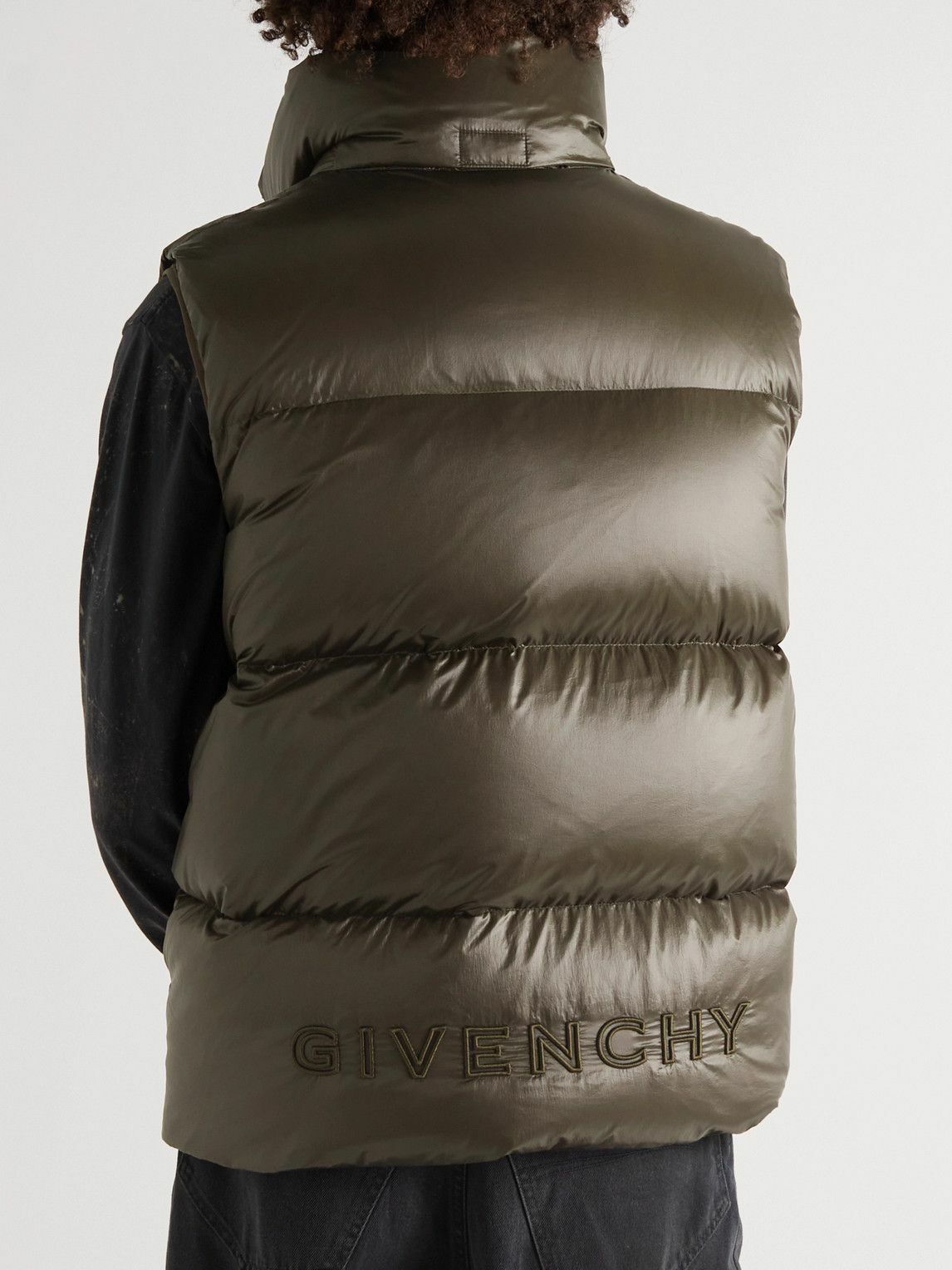 Givenchy - Logo-Embroidered Quilted Shell Down Gilet - Green Givenchy