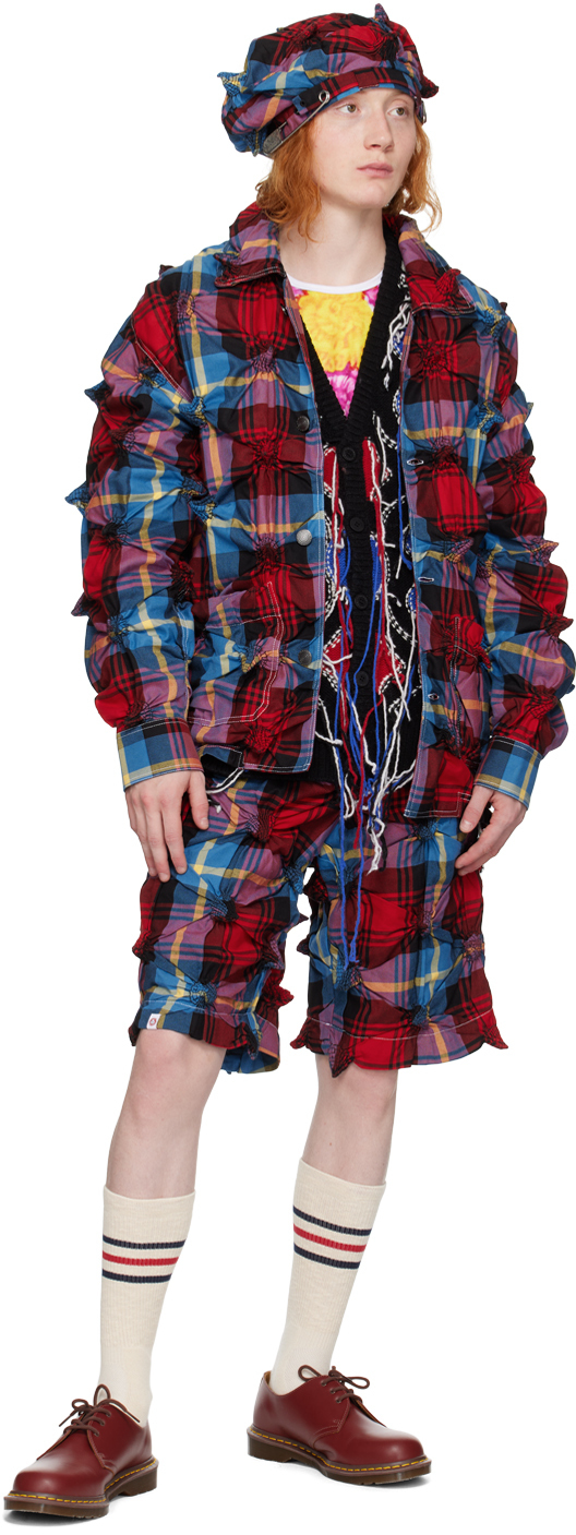 Charles Jeffrey Loverboy Red & Blue Spikey Jacket Charles Jeffrey Loverboy