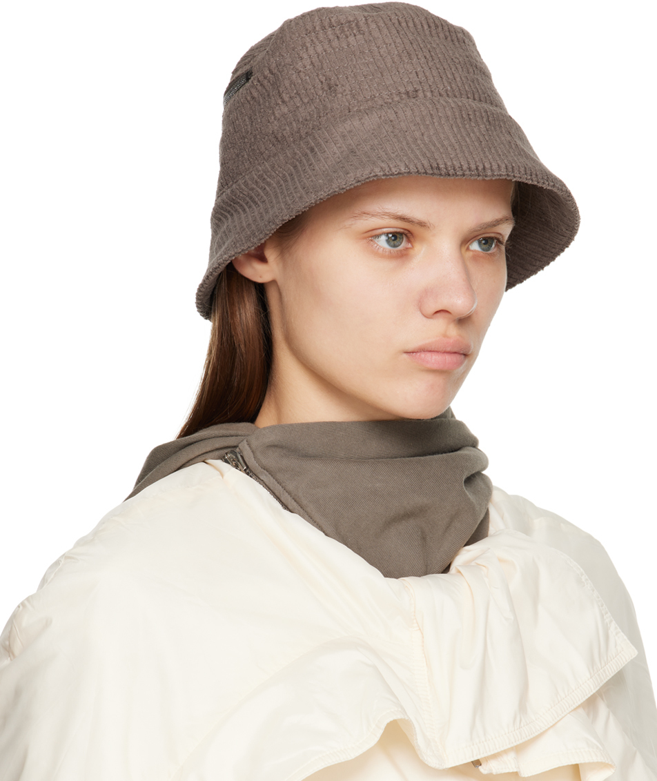 Rick Owens Drkshdw Gray Gilligan Bucket Hat Rick Owens Drkshdw