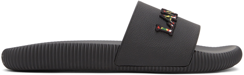Lanvin Black Arpège Slides Lanvin