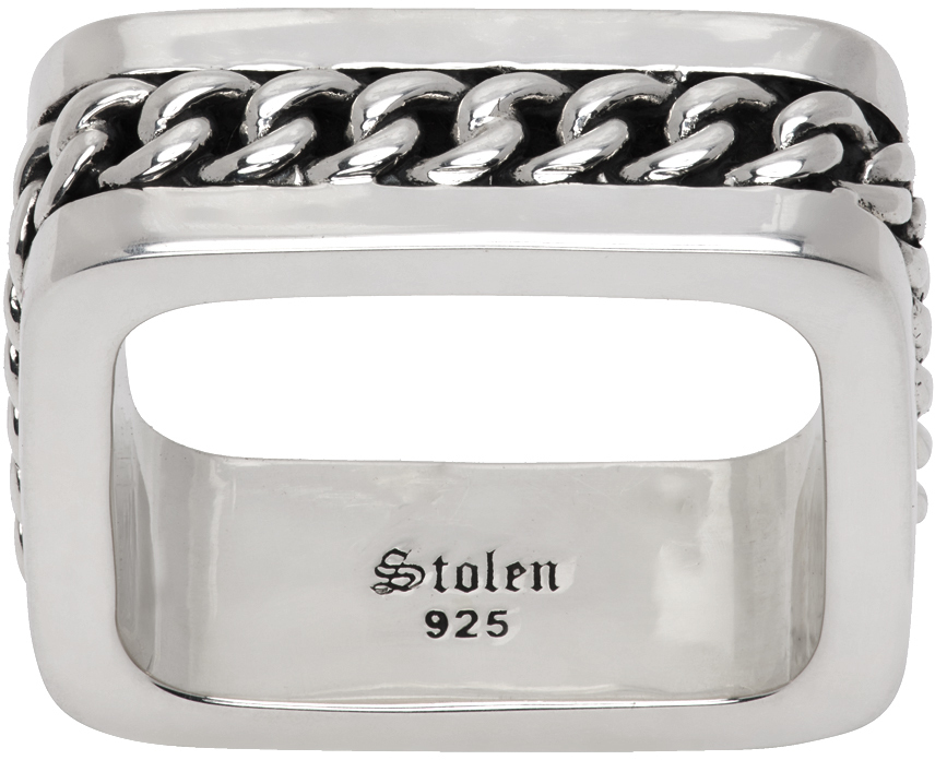 Stolen Girlfriends Club Silver Sunken Chain Ring Stolen Girlfriends Club