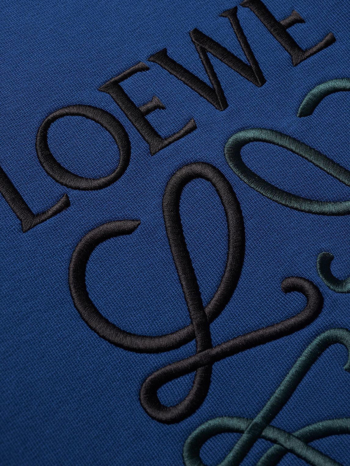 Loewe - Logo-Embroidered Cotton-Jersey Sweatshirt - Blue Loewe