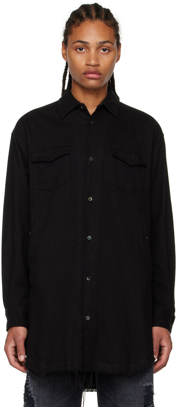 Undercover Black Frayed Shirt Undercover