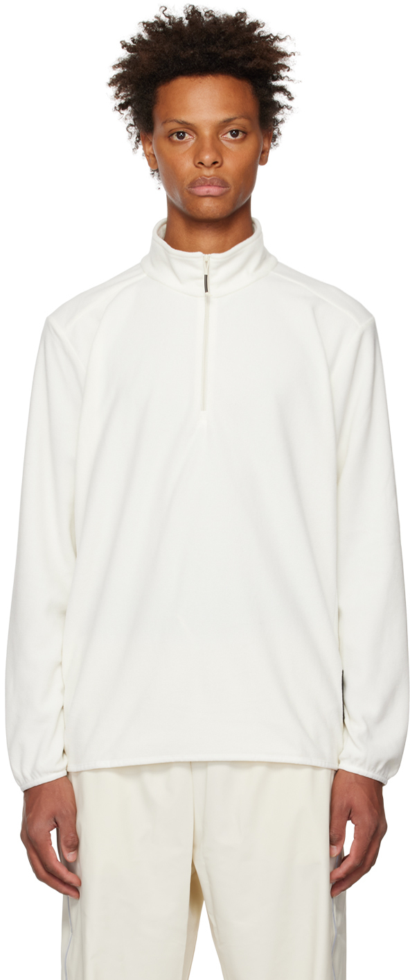 RAINS Off-White Half Zip Sweatshirt Rains