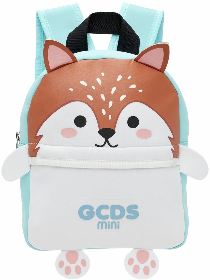 GCDS Kids Baby Blue Fox Backpack
