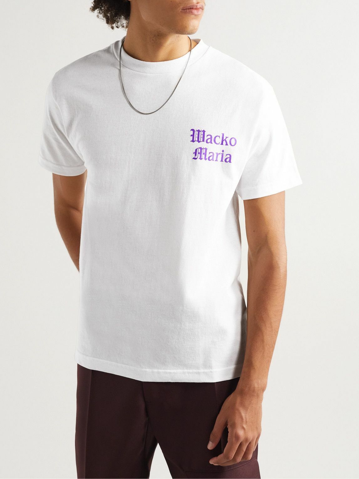 Wacko Maria - Logo-Print Cotton-Jersey T-Shirt - White Wacko Maria