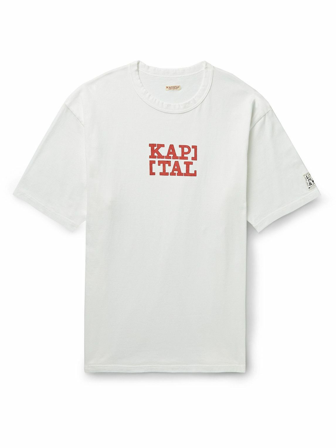 KAPITAL - Rookie Logo-Print Cotton-Jersey T-Shirt - White KAPITAL