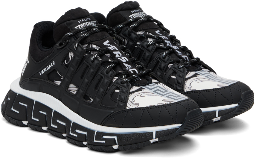 Versace Black & White Trigreca Sneakers Versace
