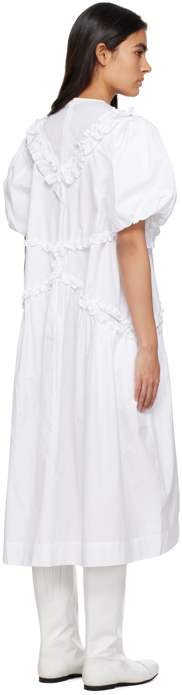 Simone Rocha White Ruffle Midi Dress Simone Rocha