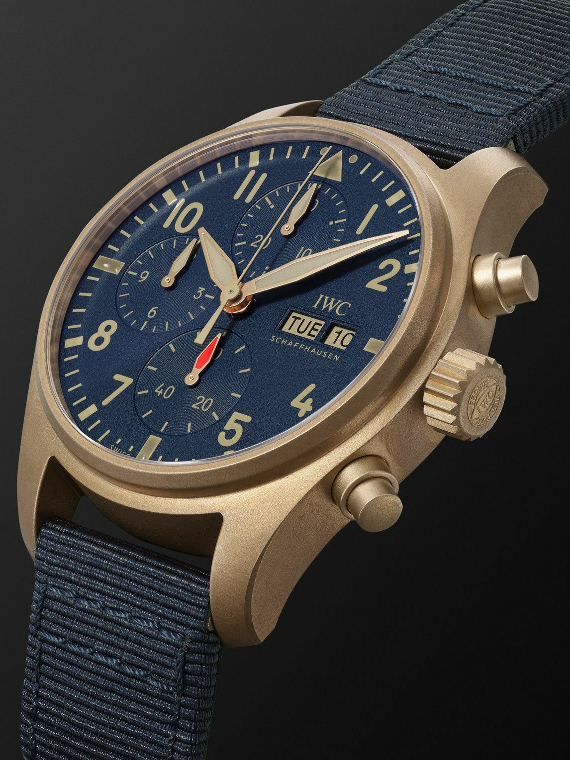 IWC Schaffhausen - Pilot's Automatic Chronograph 41mm Bronze and ...