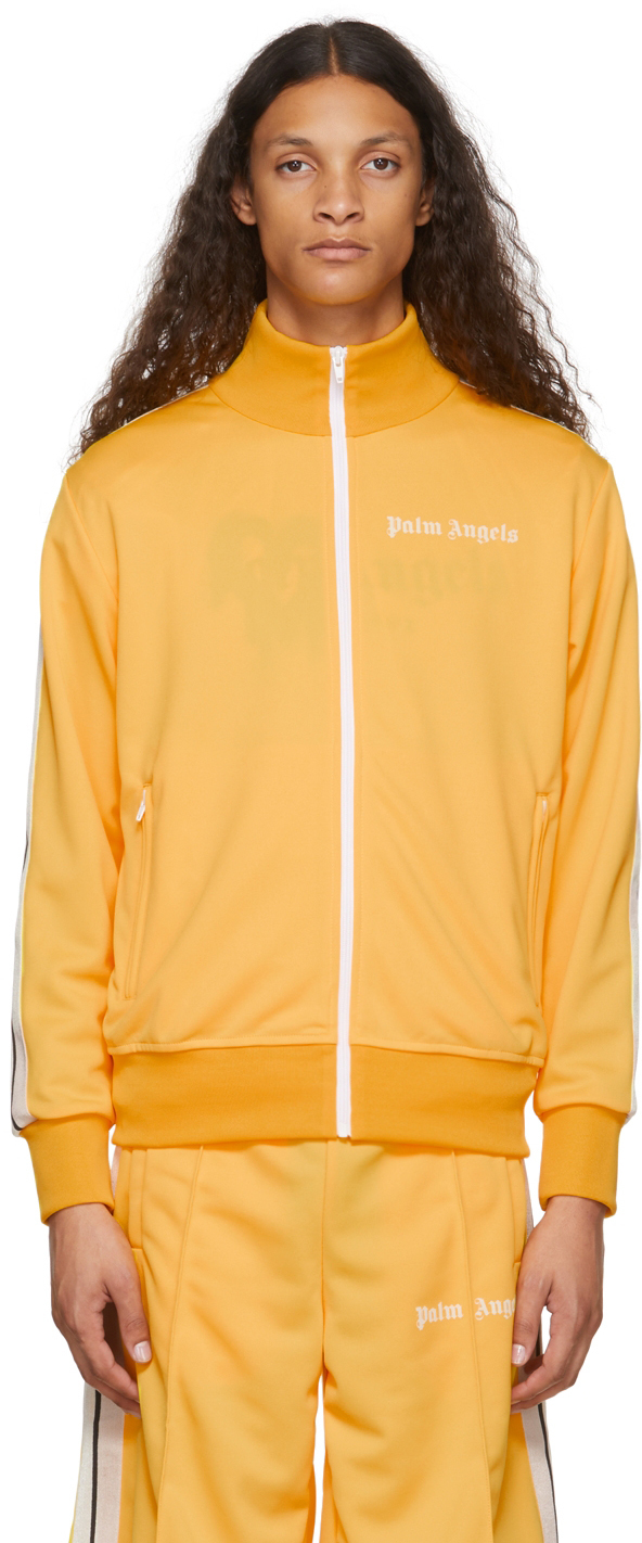Palm Angels Yellow Classic Track Zip-Up Palm Angels