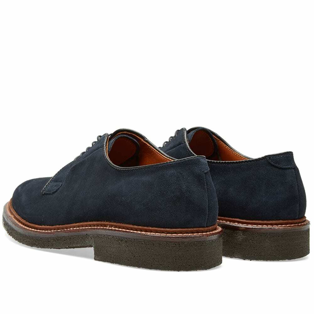 Alden Shoe Company Men's Alden Crepe Sole Plain Toe Blucher in Navy ...