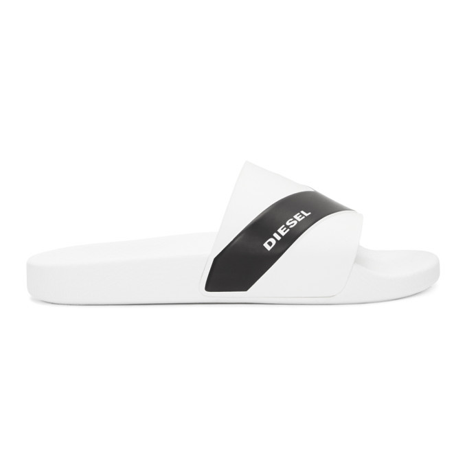 Diesel White Sa-Maral A-Lohaa Pool Slides Diesel