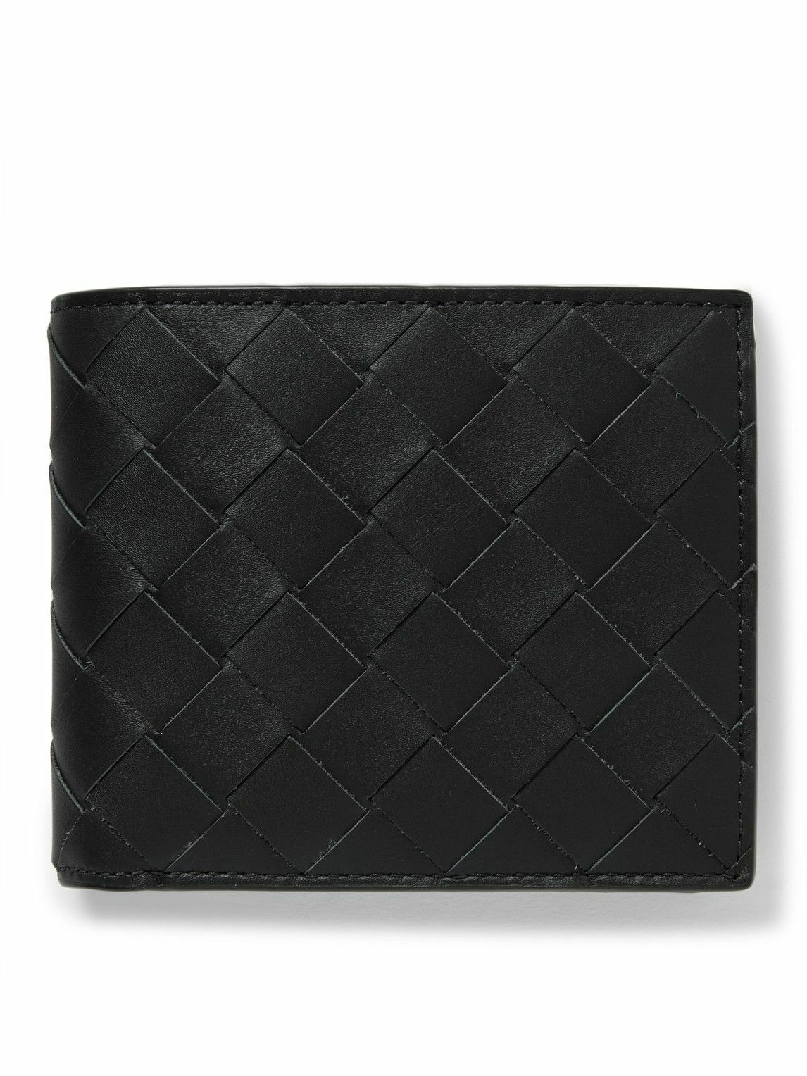 Bottega Veneta - Intrecciato Leather Billfold Wallet - Black Bottega Veneta