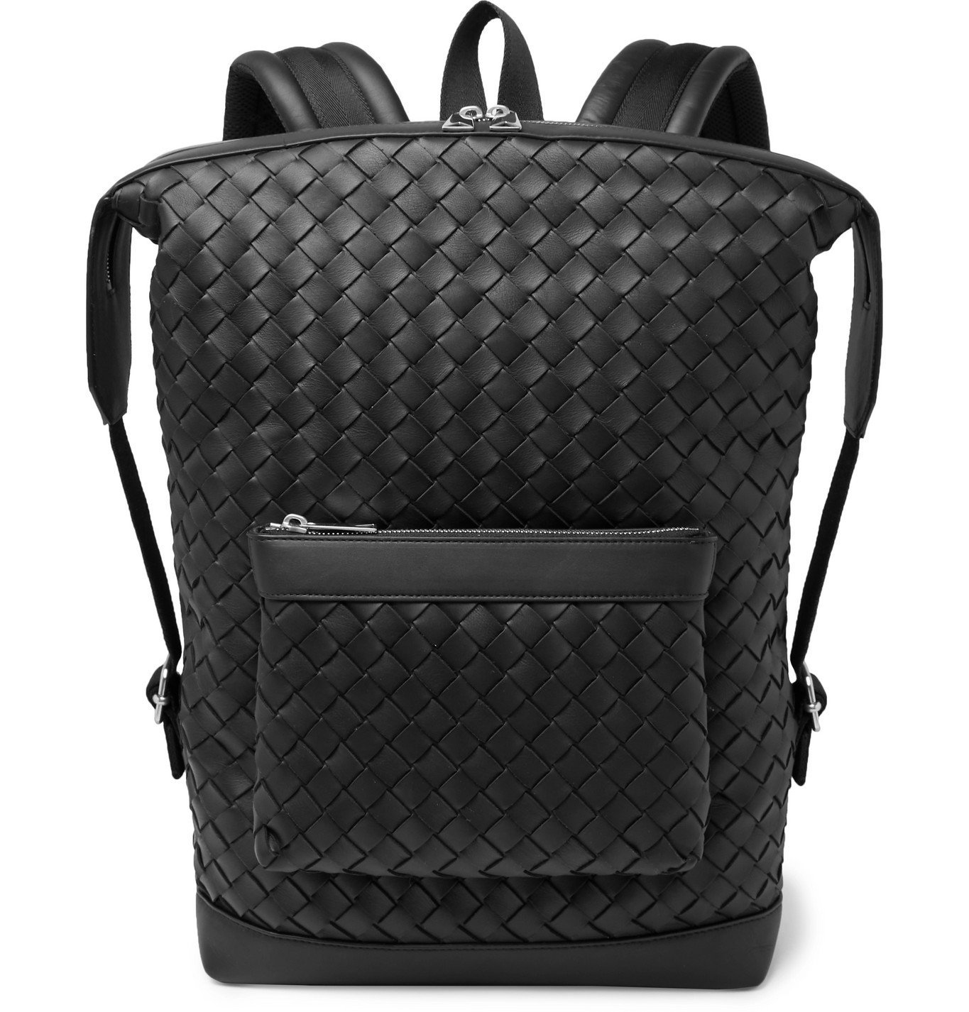 BOTTEGA VENETA - Intrecciato Leather Backpack - Black Bottega Veneta