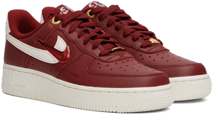 Nike Red Air Force 1 '07 Premium Sneakers Nike