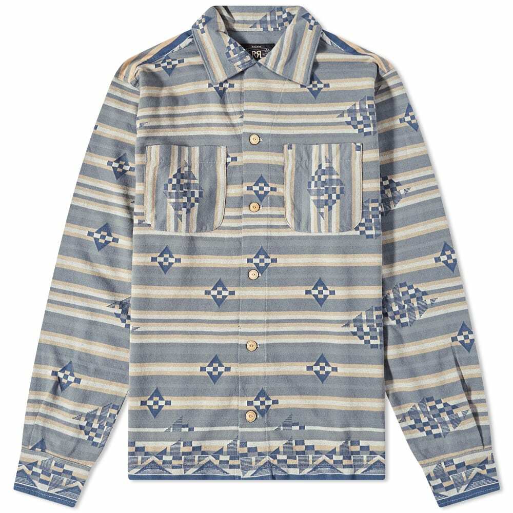 RRL Men's Navajo Overshirt in Natural/Multi RRL