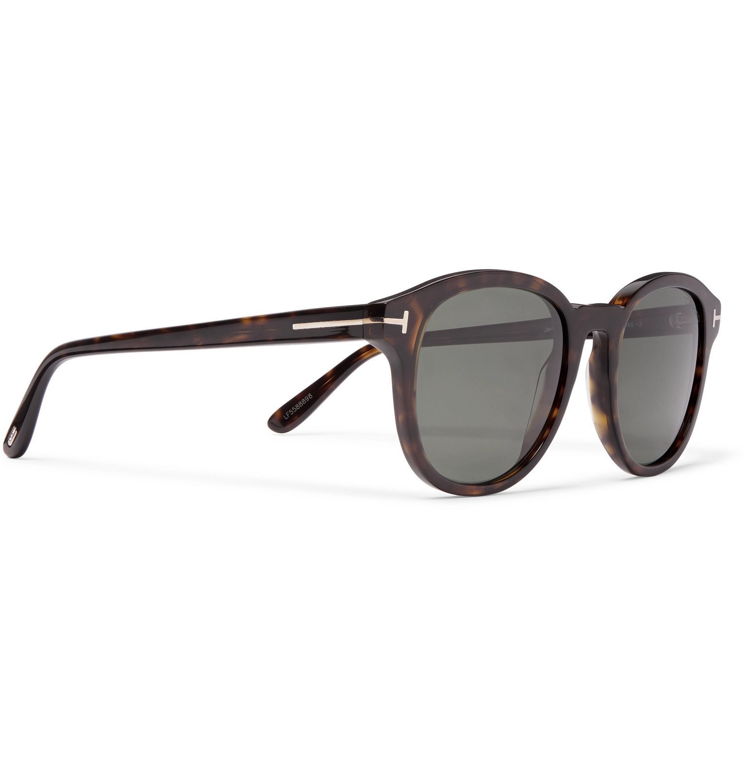 Tom Ford Round Frame Tortoiseshell Acetate Polarised Sunglasses