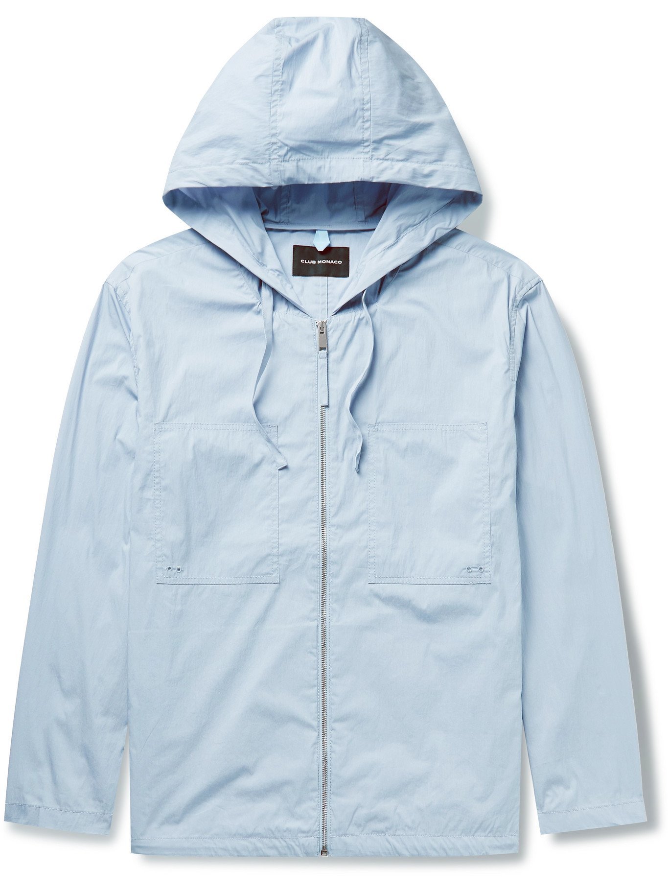 CLUB MONACO - Cotton and Nylon-Blend Hooded Jacket - Blue - S Club Monaco