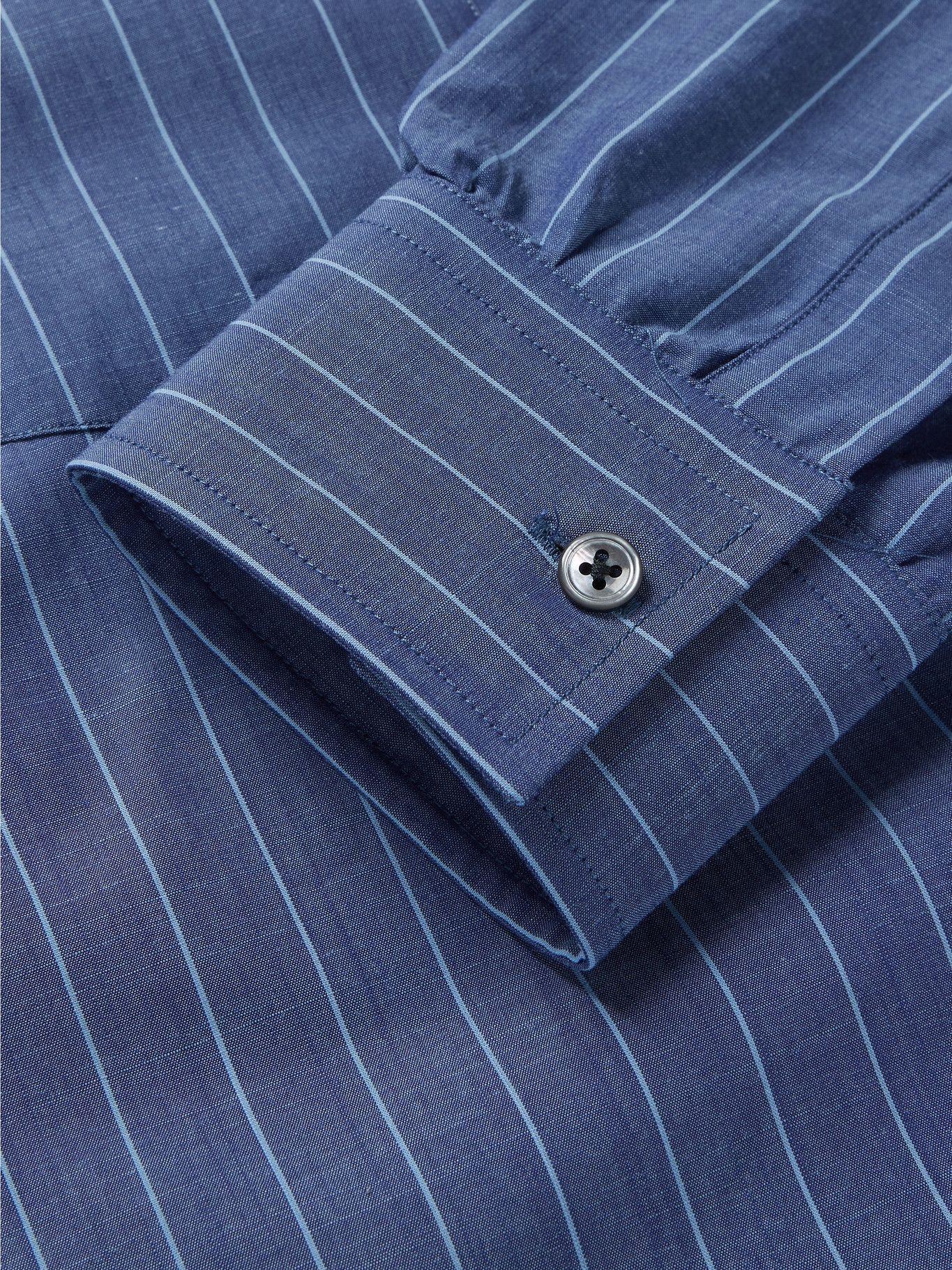 Turnbull & Asser - Cutaway-Collar Striped Cotton Shirt - Blue Turnbull ...