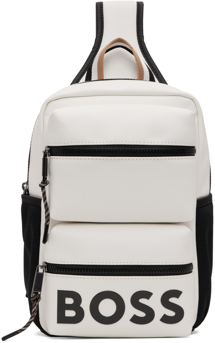 BOSS White Logo Backpack BOSS