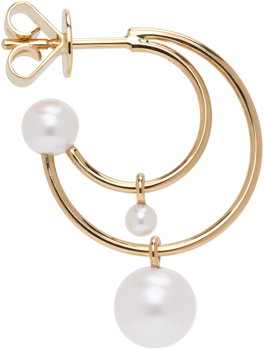 Sophie Bille Brahe Gold Marco Pearl Hoop Earrings Sophie Bille Brahe