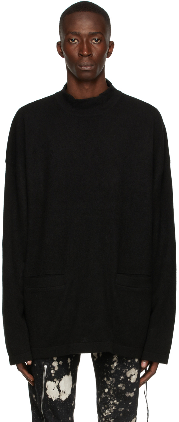 mastermind WORLD Black Baby Cashmere Hi Neck Sweater MASTERMIND WORLD