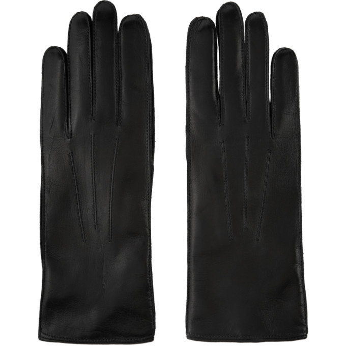 Ann Demeulemeester Black Leather Joris Gloves Ann Demeulemeester