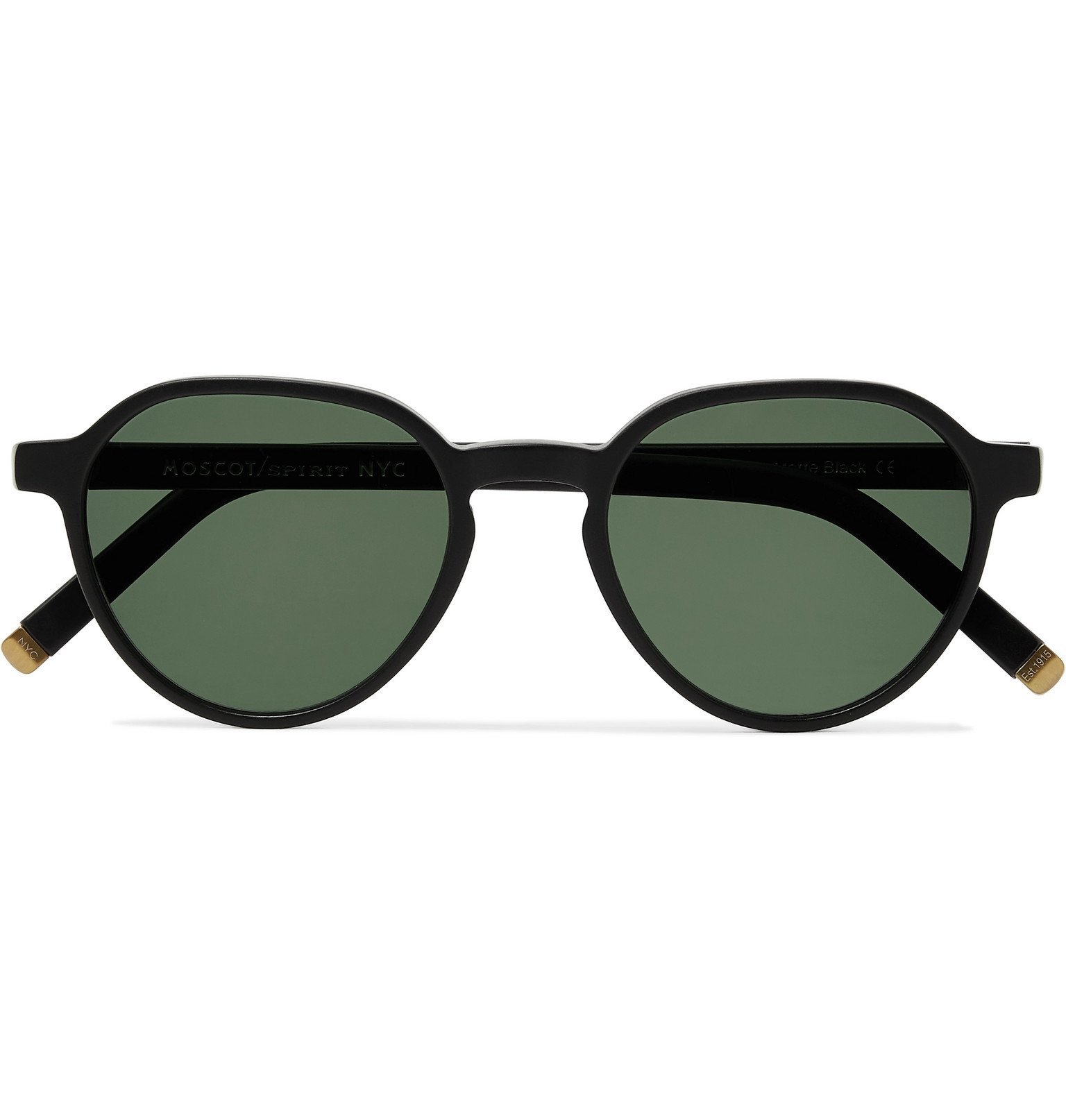 Moscot - Les Sun Round-Frame Acetate and Gold-Tone Sunglasses - Green ...