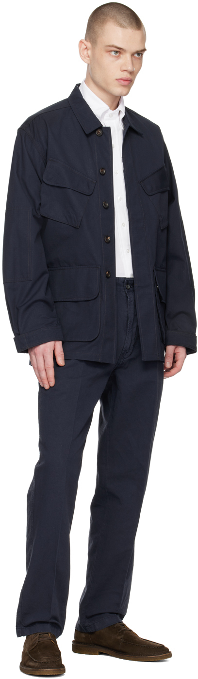 Drake's Navy Jungle Jacket Drake's