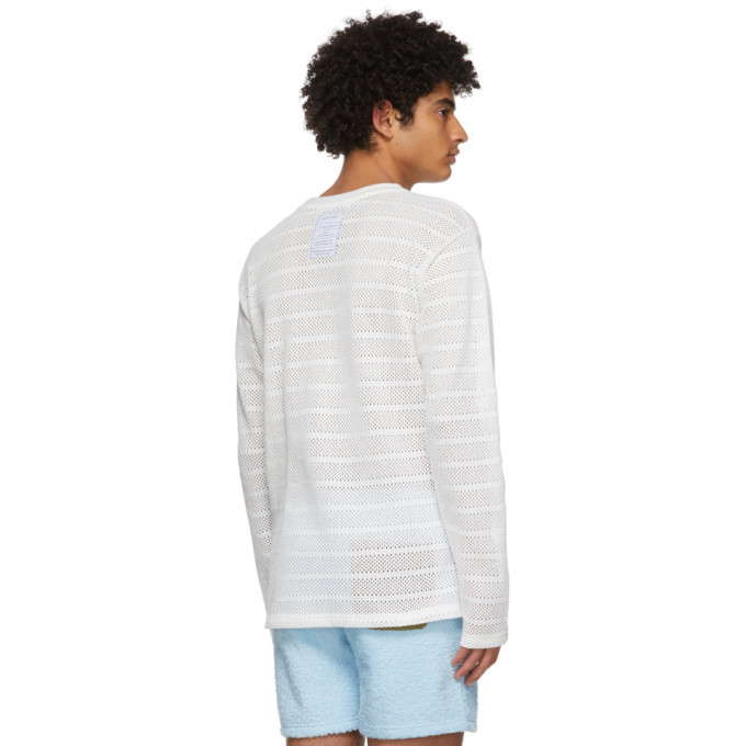 Martin Asbjorn White Mesh Ryan Long Sleeve T-Shirt Martin Asbjorn