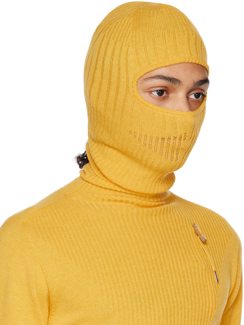 Boris Bidjan Saberi Yellow Seamless Balaclava Boris Bidjan Saberi