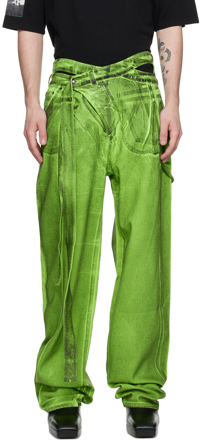 Ottolinger Green Signature Wrap Jeans Ottolinger