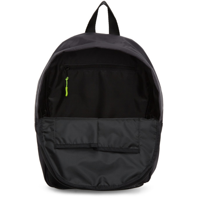 MSGM Black and Green Logo Backpack MSGM