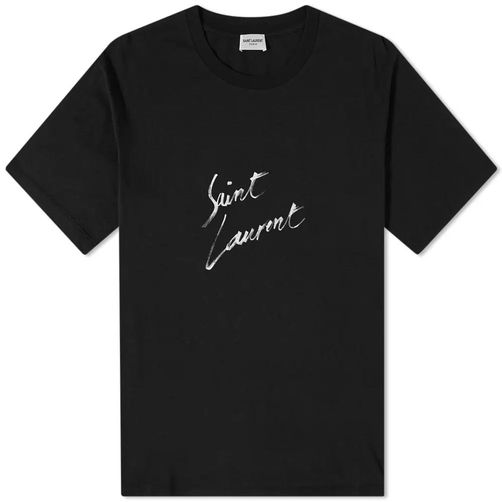 Saint Laurent Classic Script Logo Tee Saint Laurent