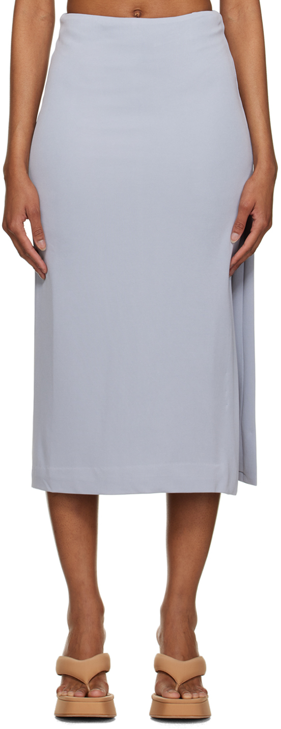 THIRD FORM Blue Mode Split Side Midi Skirt third-form-blue-mode-split-side-midi-skirt