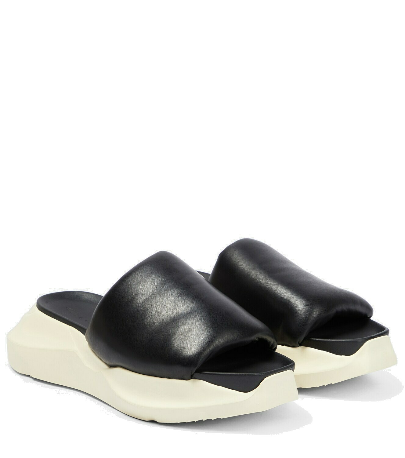 Rick Owens - Geth leather platform slides Rick Owens