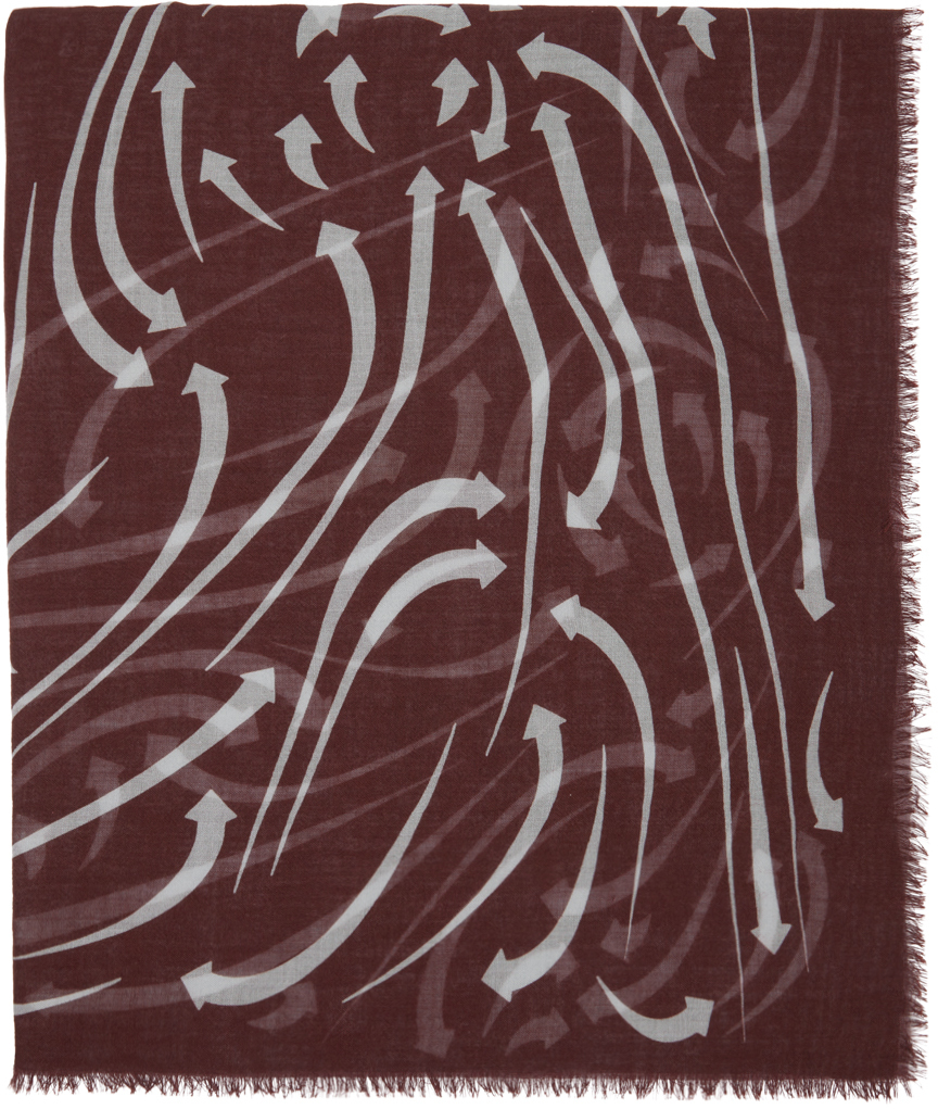 Vivienne Westwood Burgundy Arrow Scarf Vivienne Westwood