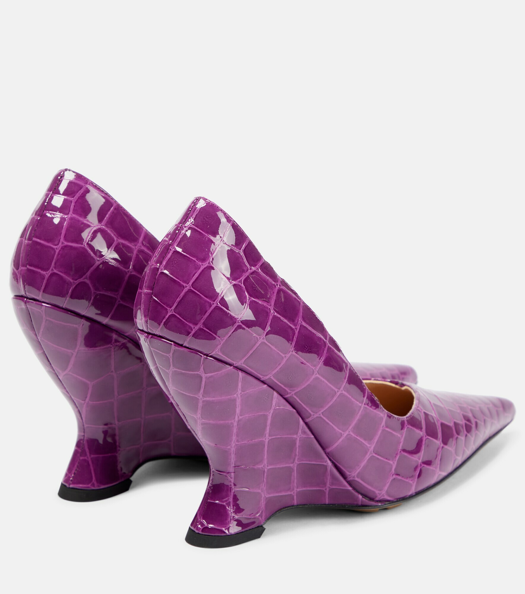 Bottega Veneta - Croc-effect leather pumps Bottega Veneta