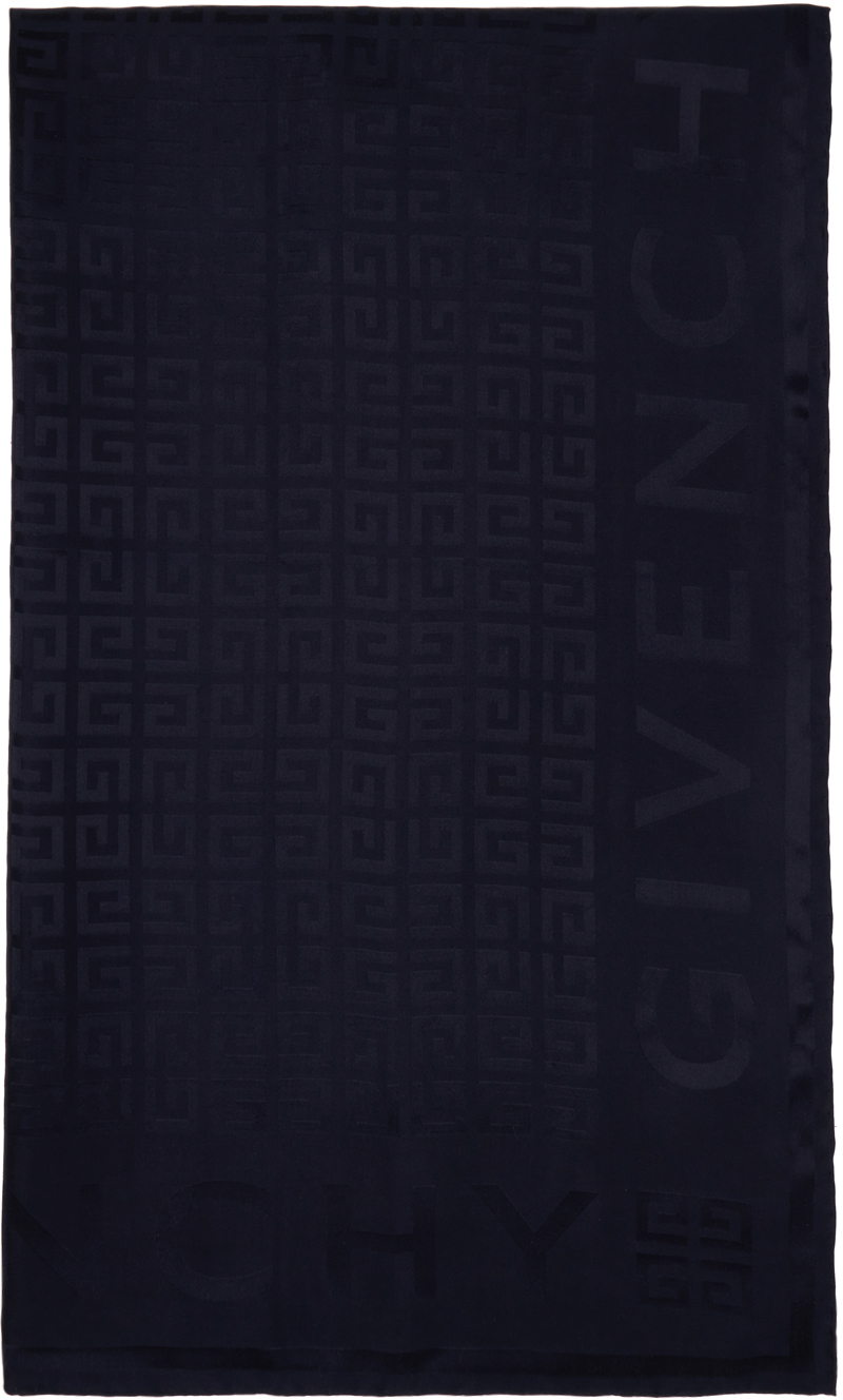 Givenchy Navy 4G Scarf Givenchy