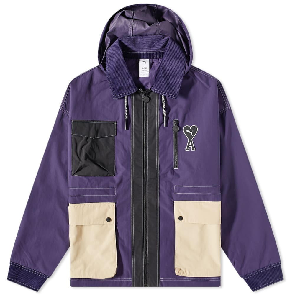 Puma x AMI Jacket in Deep Plum Puma