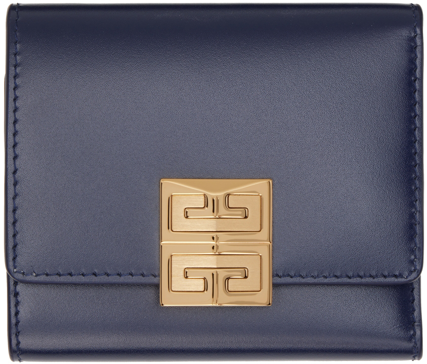 Givenchy Navy 4G Trifold Wallet Givenchy